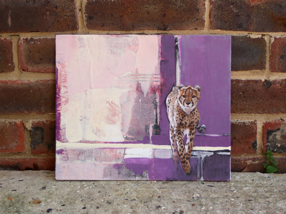 40/100 - Walking Cheetah – Heather Irvine Wildlife and Nature Art